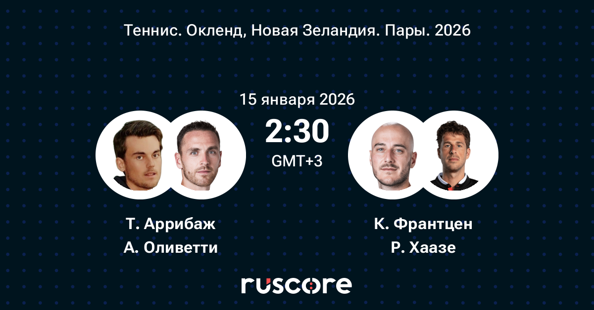 Т. Аррибаж / А. Оливетти - К. Франтцен / Р. Хаазе: 14-01-2026