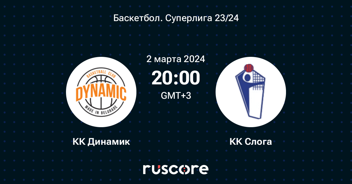 КК Динамик - КК Слога: Протокол встречи 02-03-2024